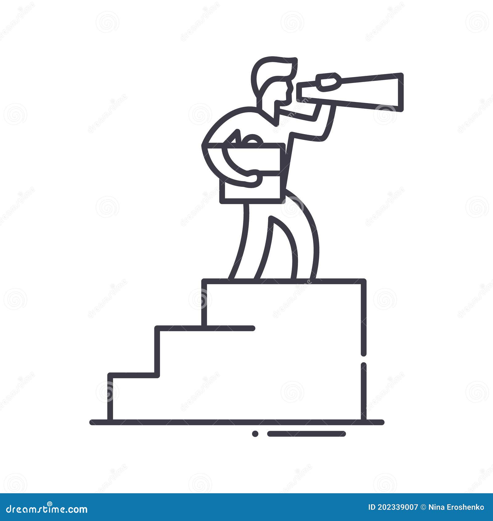 Leader Vision Icon, Linear Isolated Illustration, Thin Line Vector, Web ...