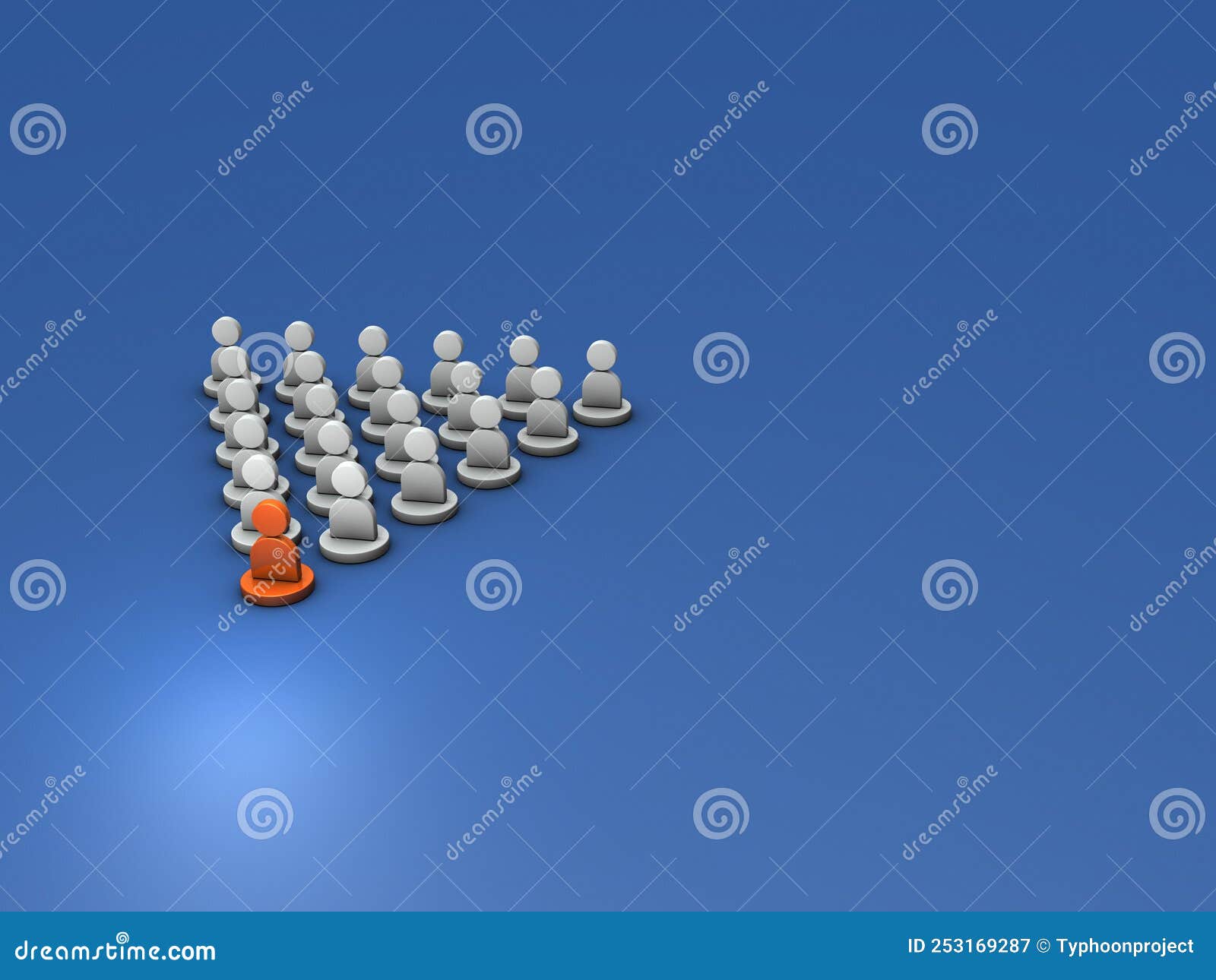 A Leader Who Leads Everyone in the Group. Abstract Concept Representing ...