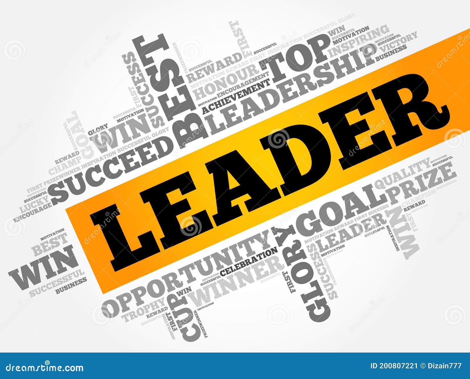 Leader word cloud stock illustration. Illustration of achievement ...