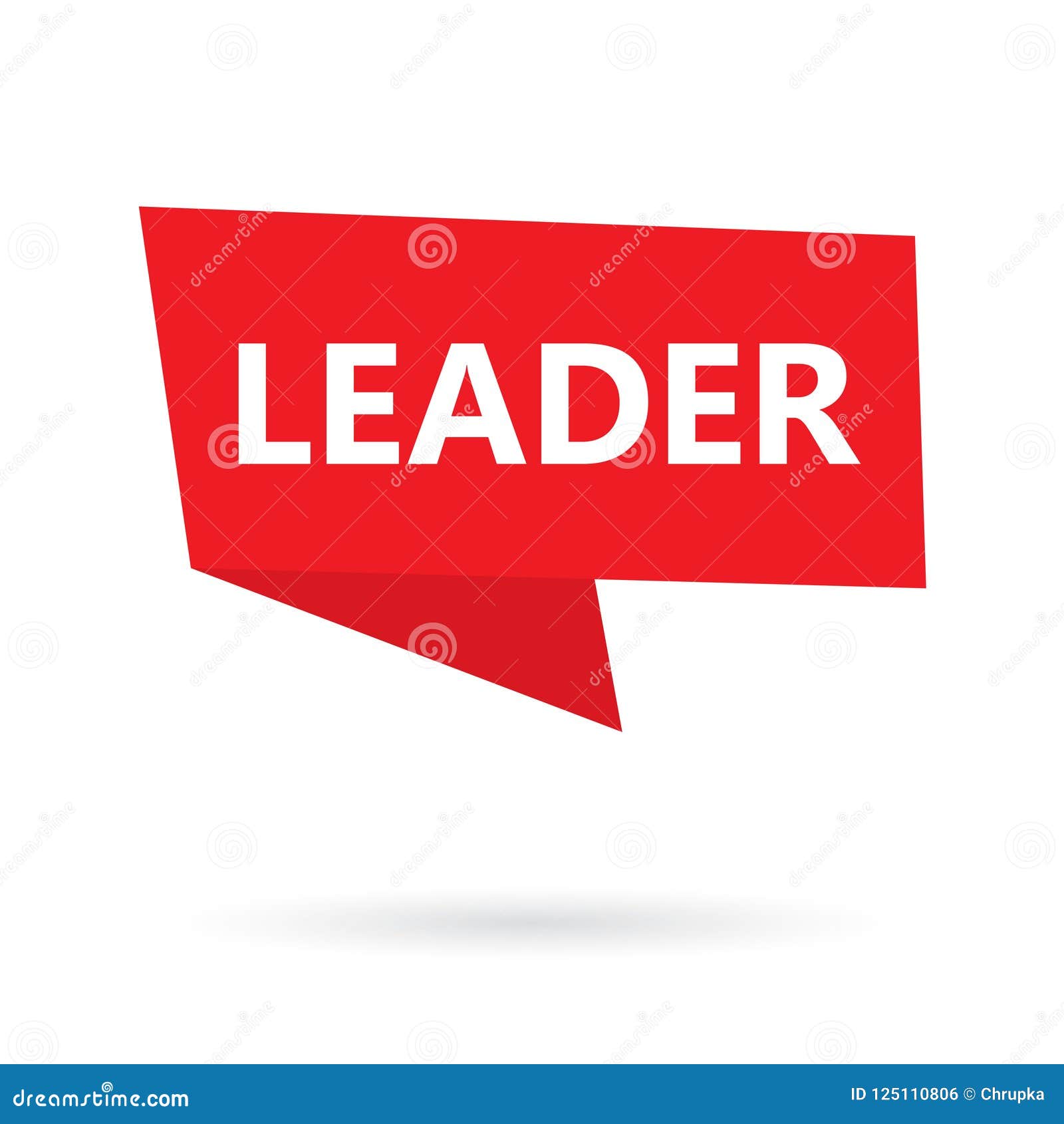 Leader Word on a Speach Bubble Stock Vector - Illustration of success ...