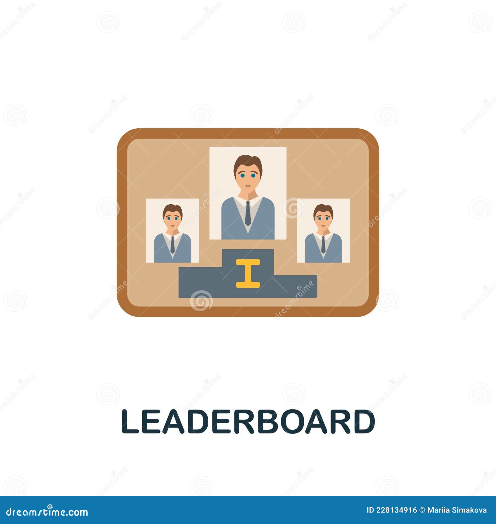 Leaderboard Flat Icon. Simple Sign from Gamification Collection ...