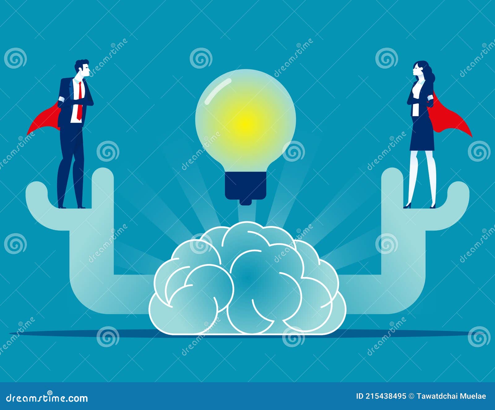 Leaders And Ideas That Differ From Others Cartoon Vector ...