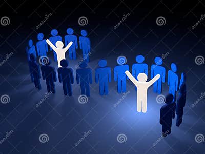 Leaders in group stock illustration. Illustration of meeting - 13983604