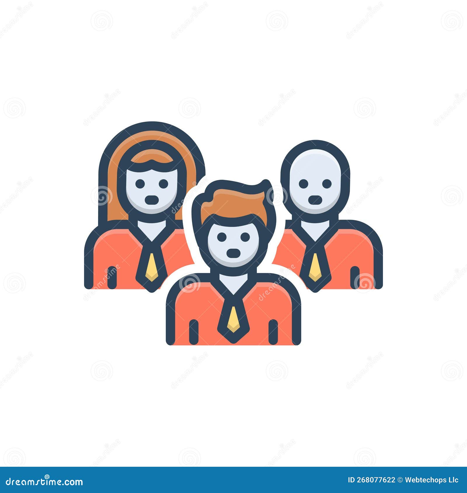 Color Illustration Icon for Leaders, Chief and Head Stock Illustration ...