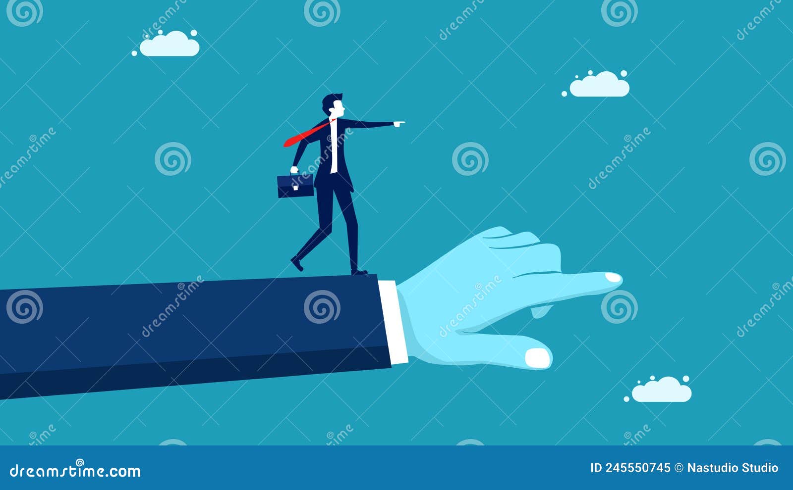 Leaders Pointing in the Direction of Success. Business Decisions or ...