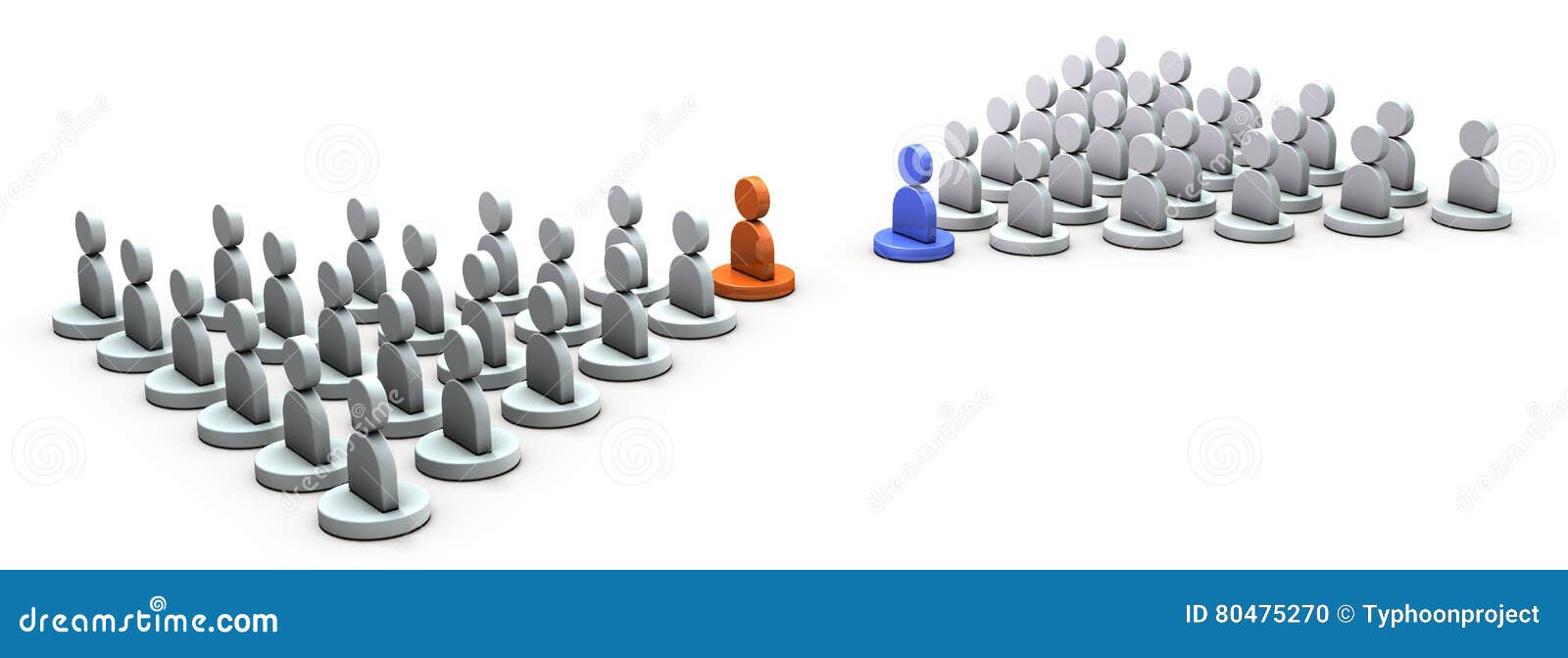 Leaders of Two Opposing Forces. Stock Illustration - Illustration of ...