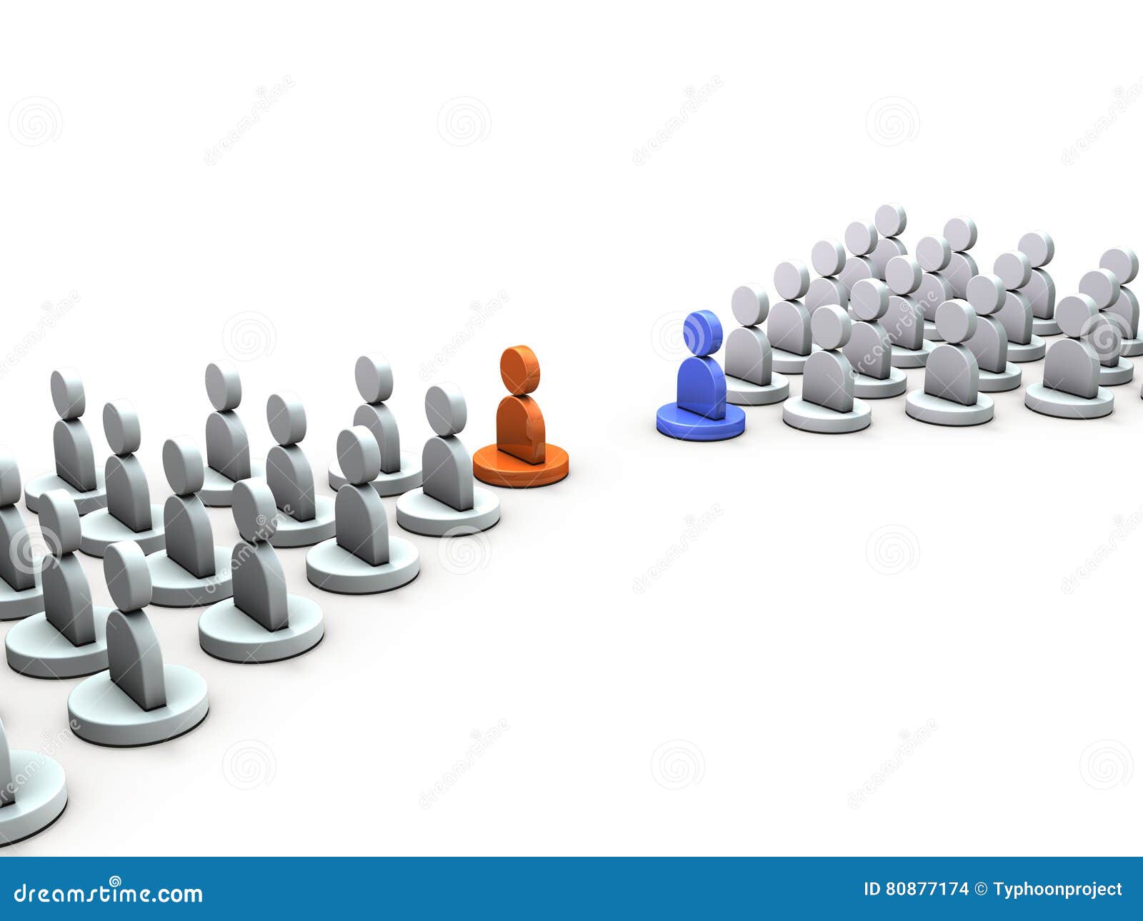 Leaders Two Opposing Forces Stock Illustrations – 3 Leaders Two ...