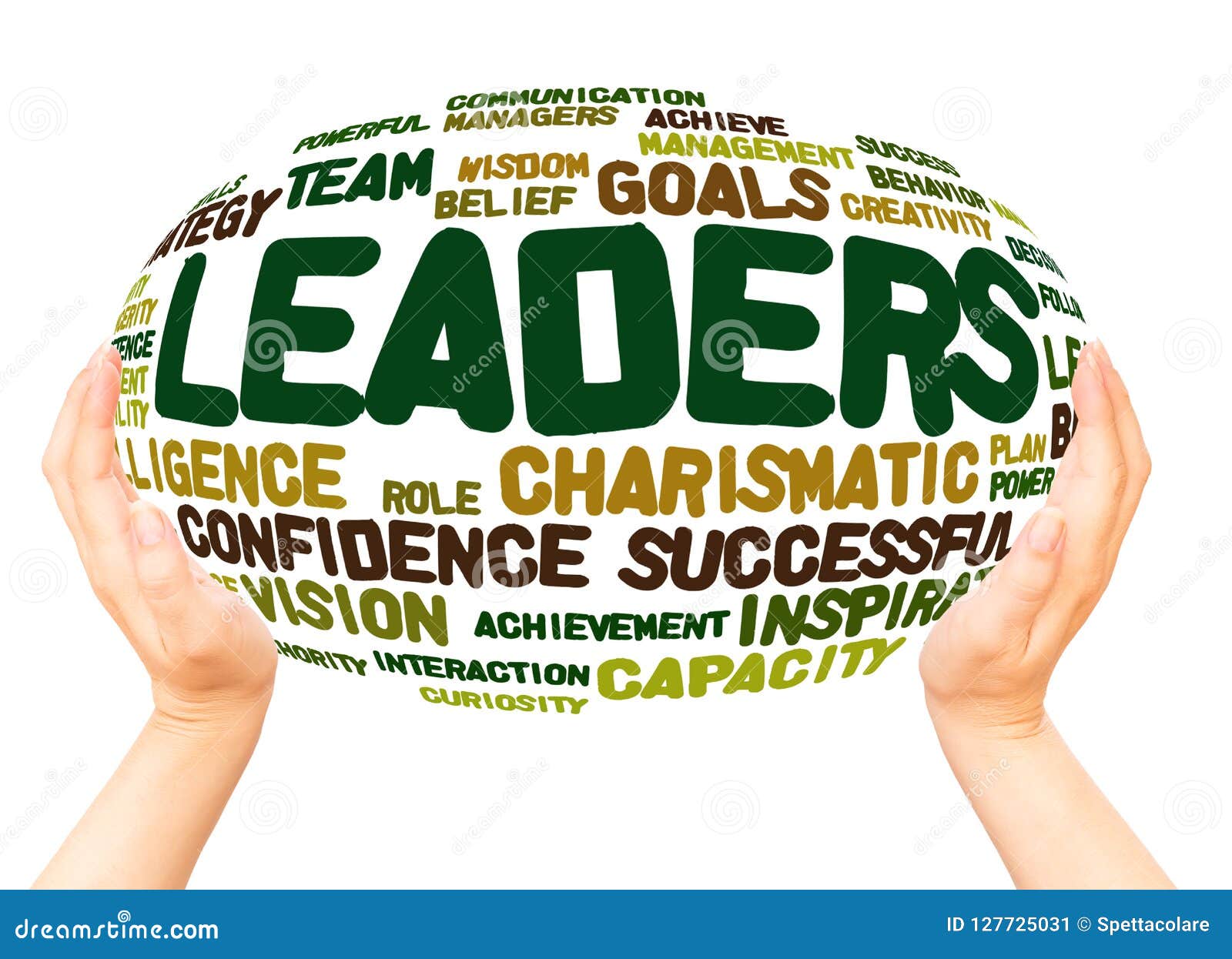 Leaders Word Cloud Hand Sphere Concept Stock Illustration ...