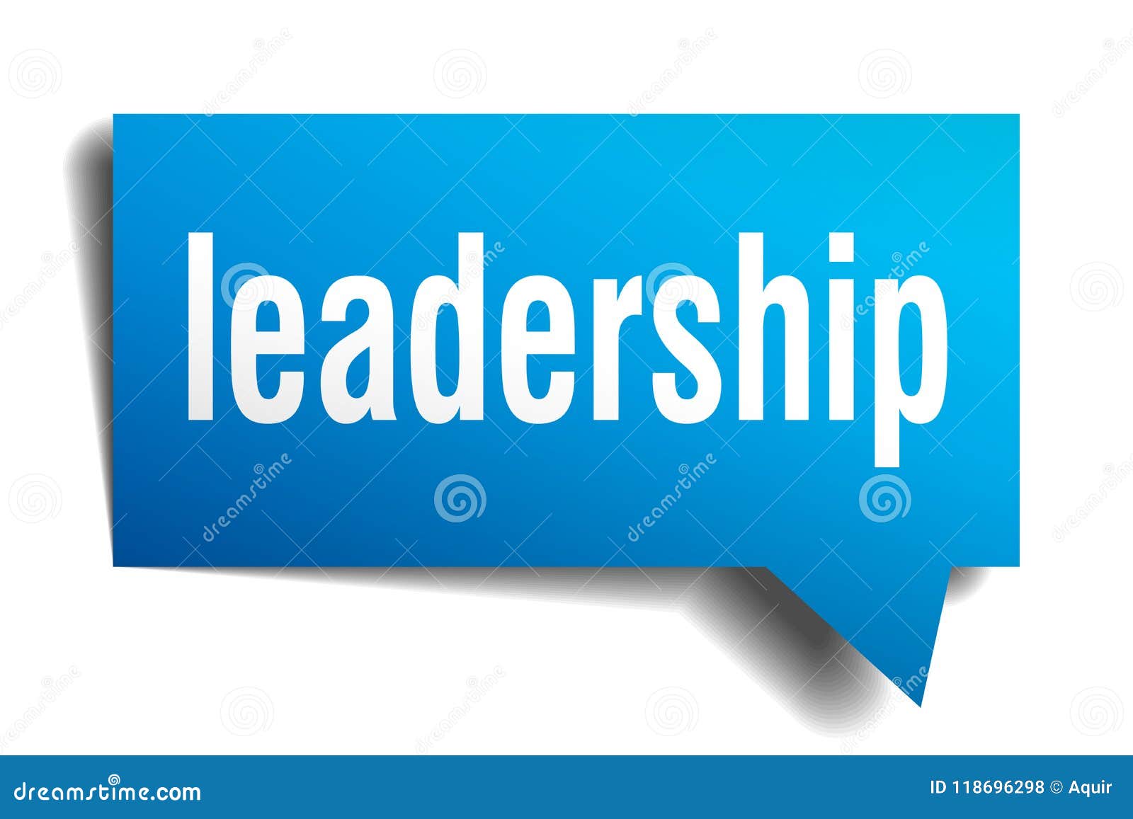 Leadership Blue 3d Speech Bubble Stock Vector - Illustration of ...