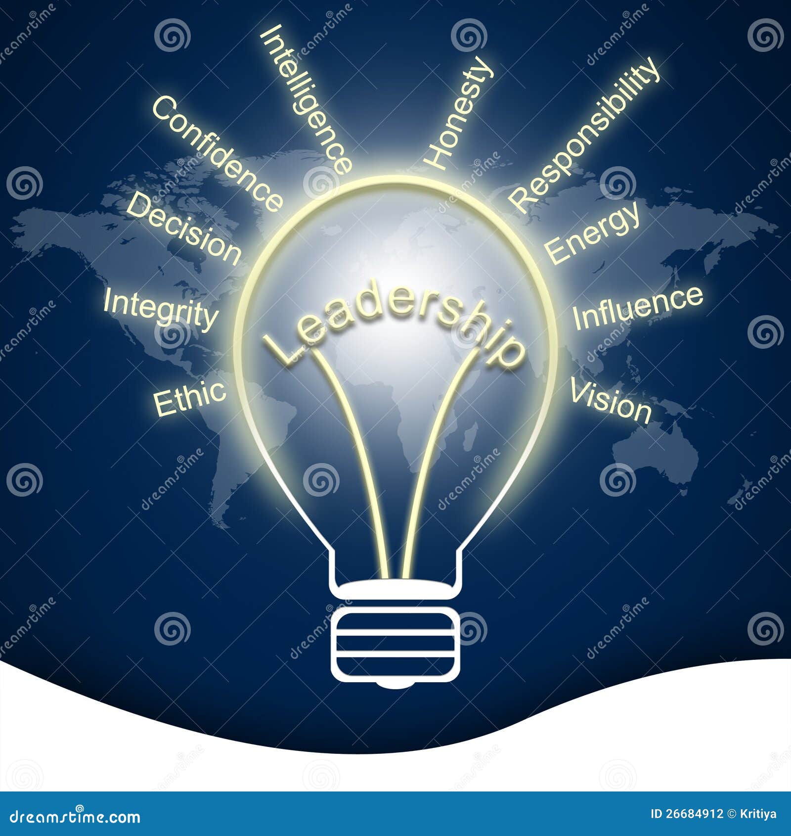 Leadership in bulbs stock illustration. Illustration of communication ...