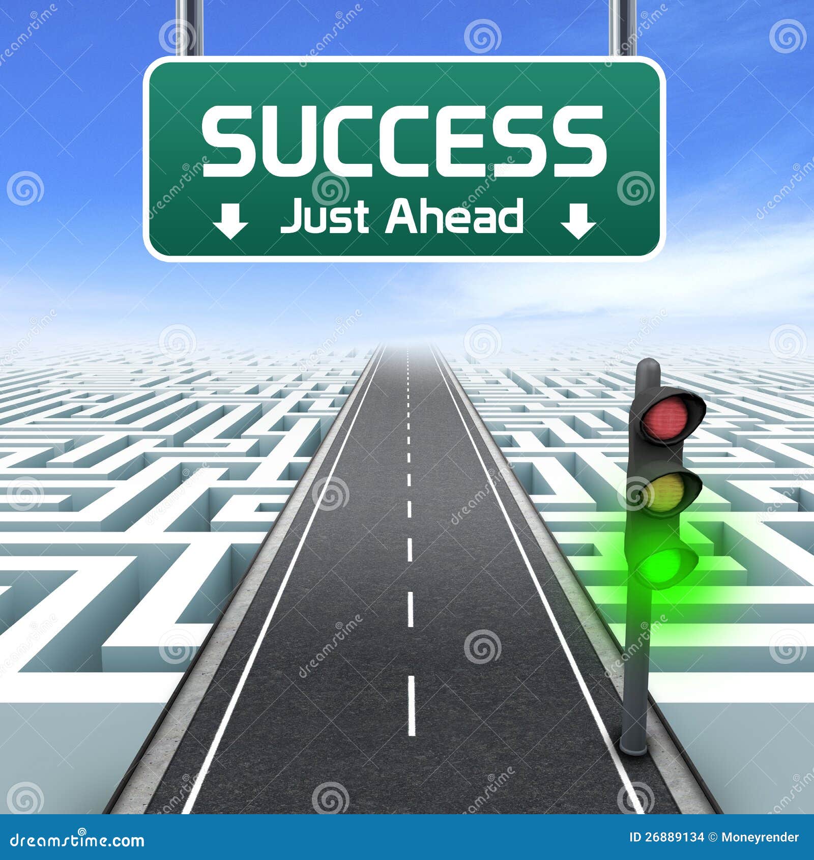 Leadership and Business. Success Just Ahead Stock Illustration ...