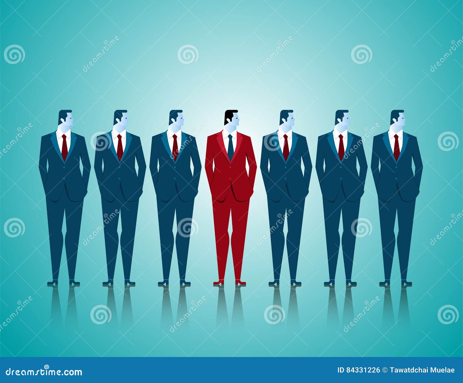 Leadership of Business Team Stock Vector - Illustration of leader ...