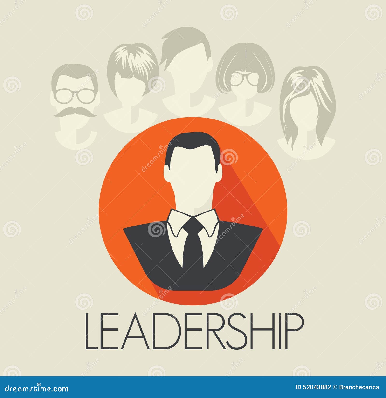 Leadership card stock vector. Illustration of work, leadership - 52043882