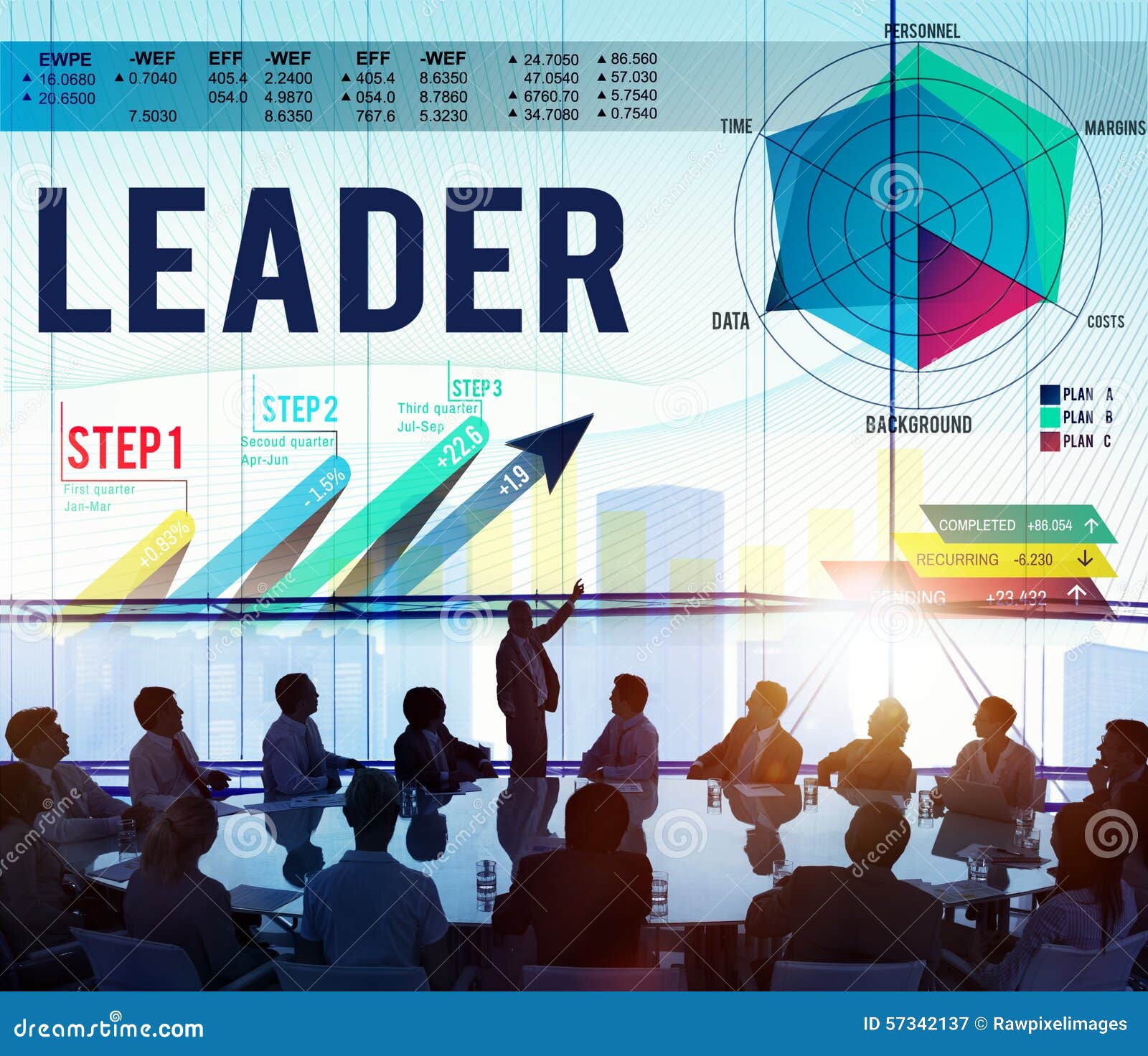 Leadership Communication Cooperate Team Concept Stock Illustration ...