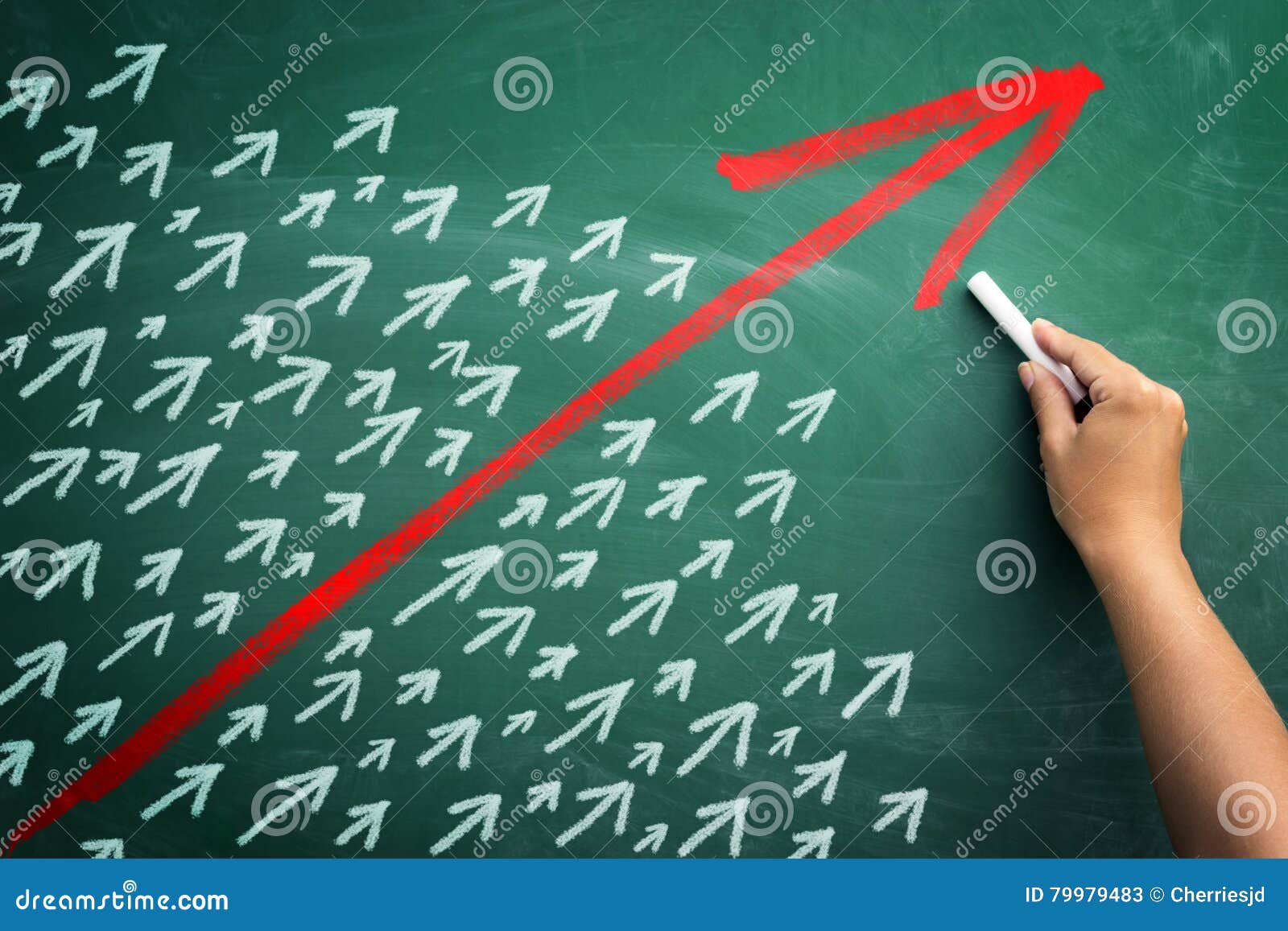 Leadership Concept with Arrows, Work in Progress with Team Leader Stock ...