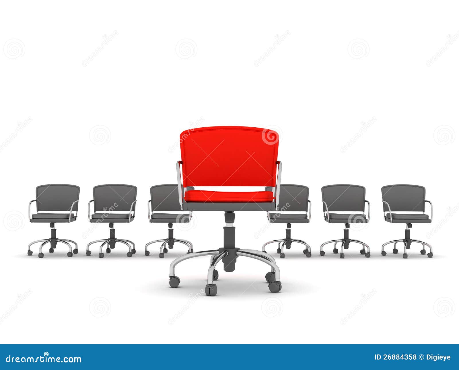 Leadership Concept - Chairs Stock Illustration - Illustration of ...