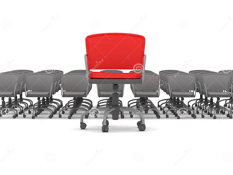 Leadership Concept - Chairs Stock Illustration - Illustration of ...