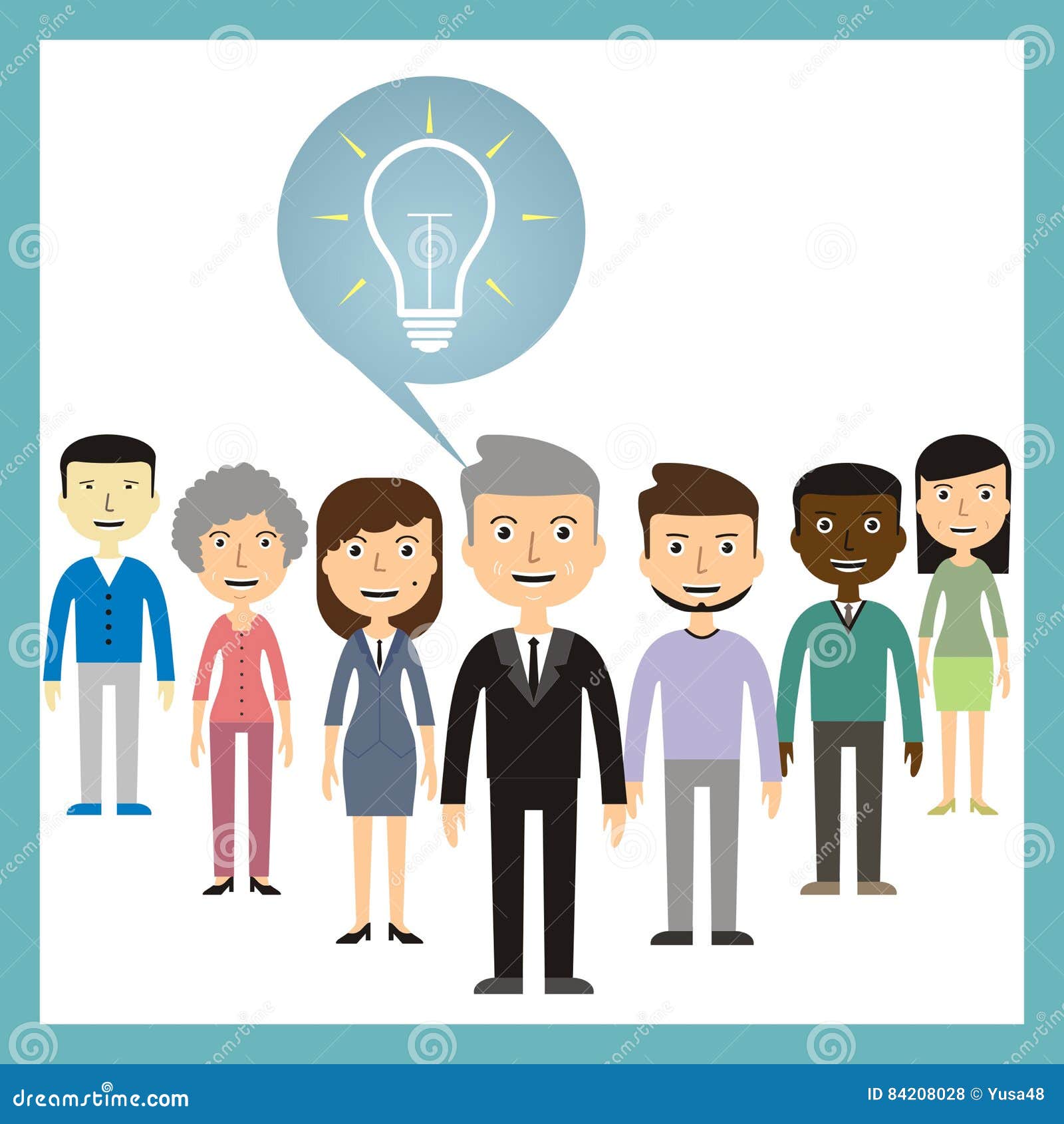 Leadership Concept - Different Ideas from the Workers Stock Vector ...
