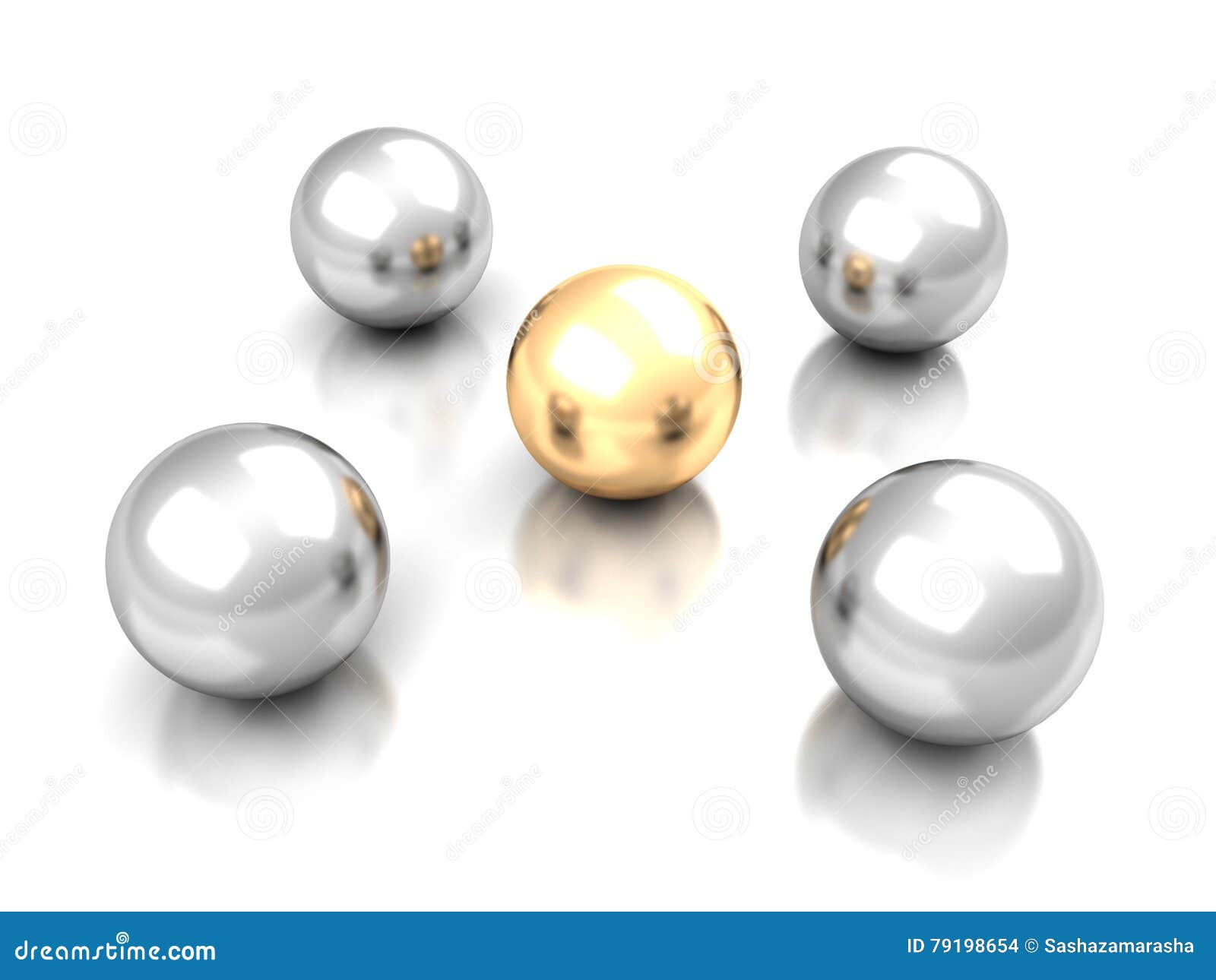 Leadership Concept with Golden Leader Sphere Stock Illustration ...