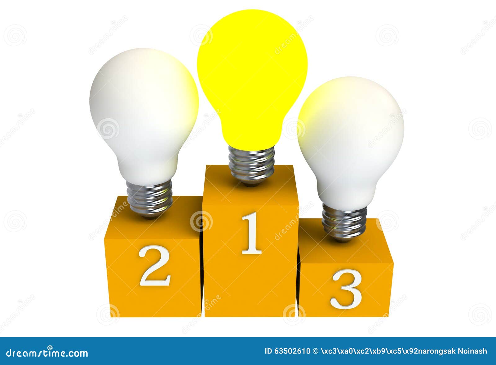 Leadership Concept with Illuminated Light Bulb Leading among White ...