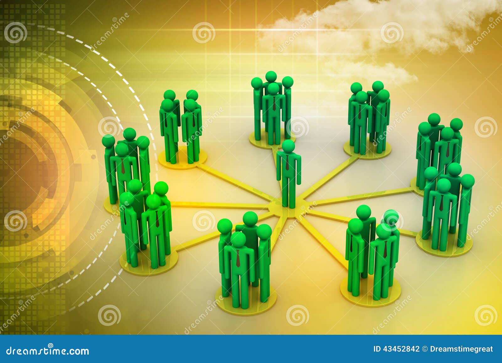 Leadership Concept, Leader and Team Stock Illustration - Illustration ...
