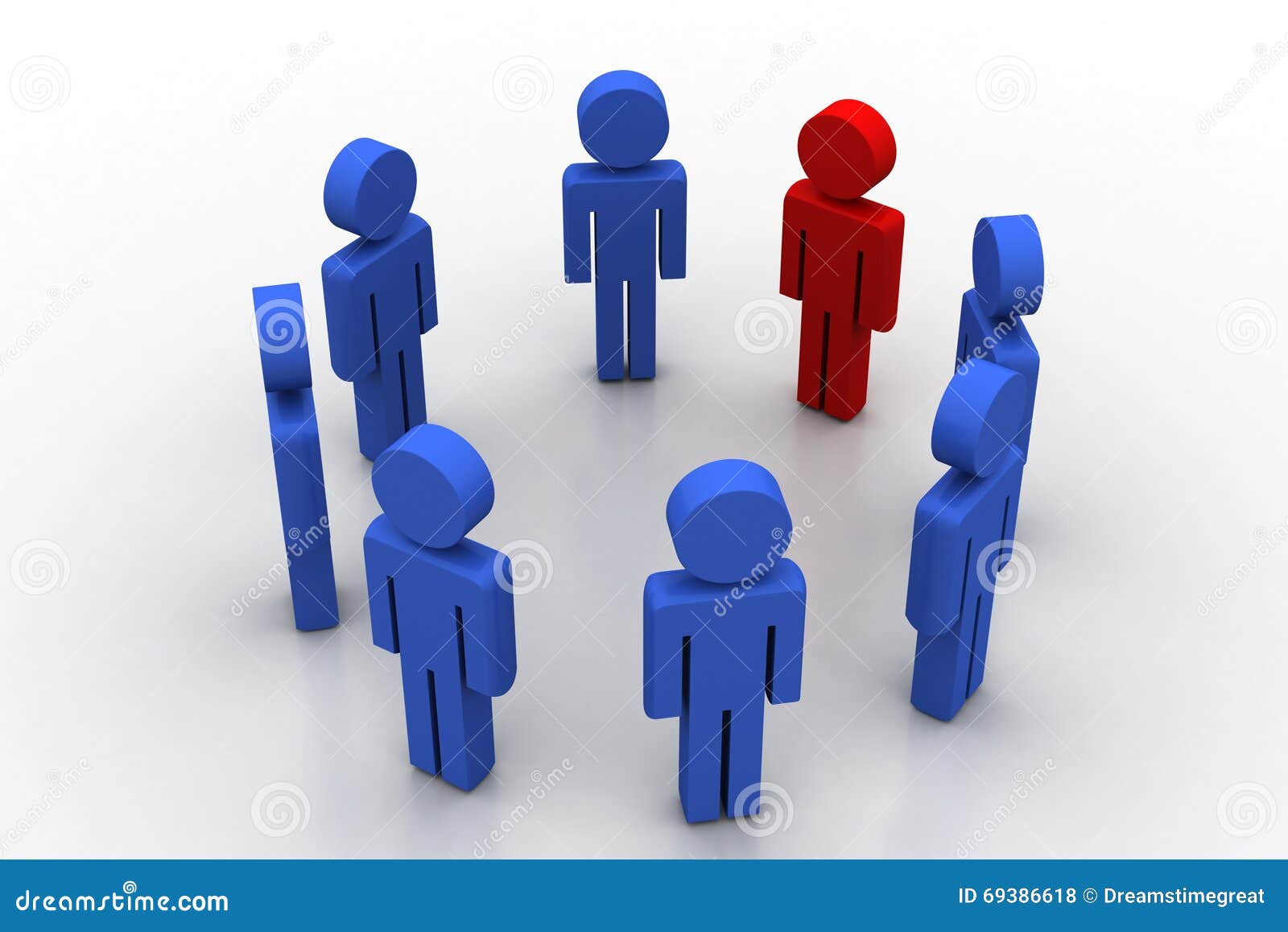 Leadership Concept, Leader and Team Stock Illustration - Illustration ...