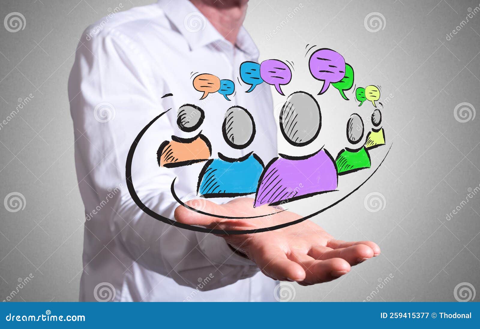 Leadership Concept Above a Human Hand Stock Illustration - Illustration ...