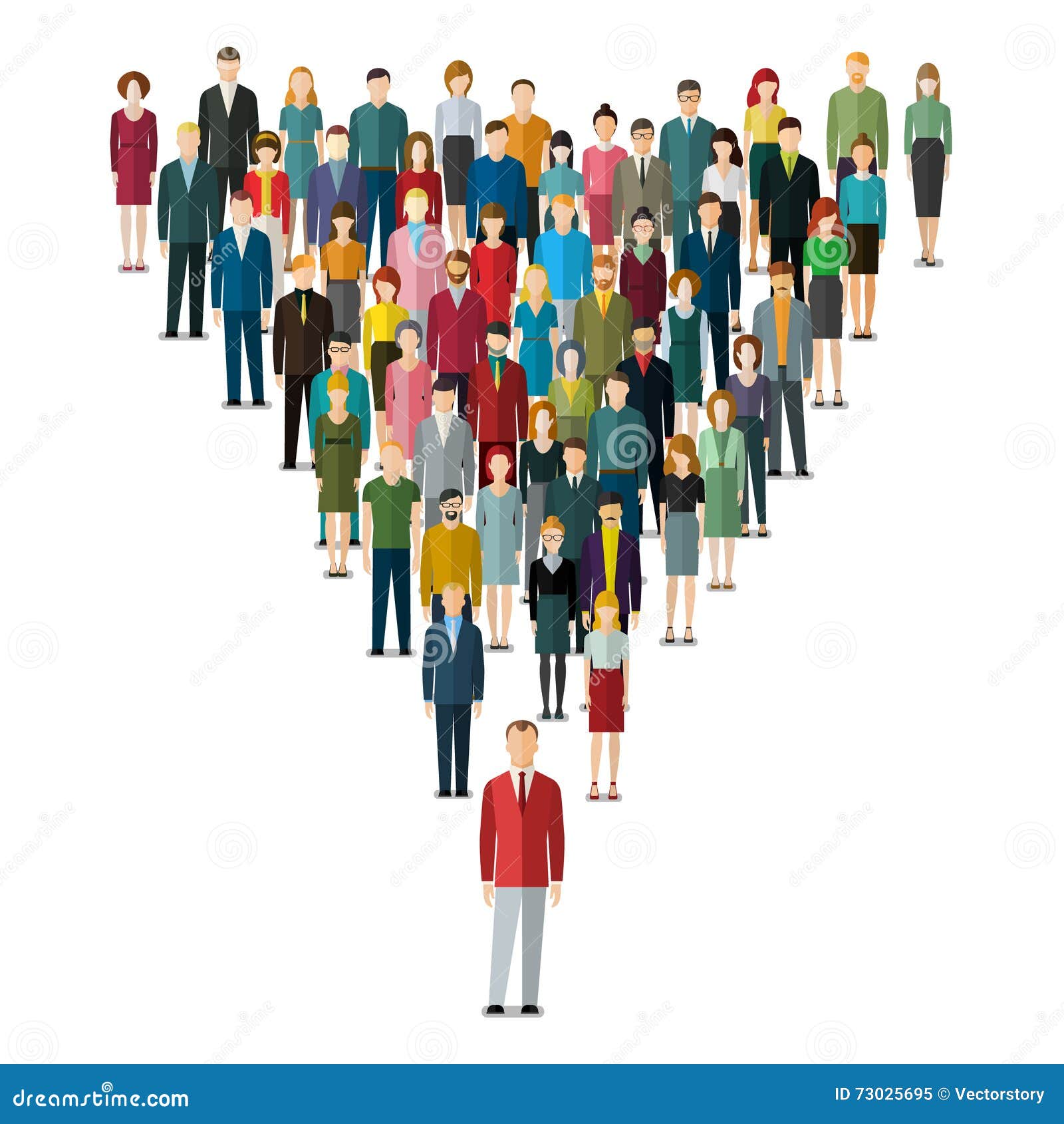 Leadership Concept. People Follow the Leader Stock Vector ...