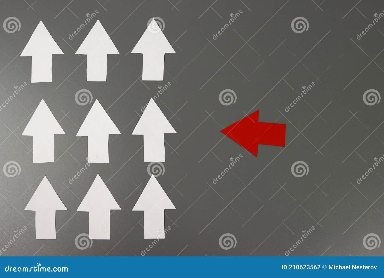 Leadership Concept with Red Arrow Leading Stock Photo - Image of lead ...