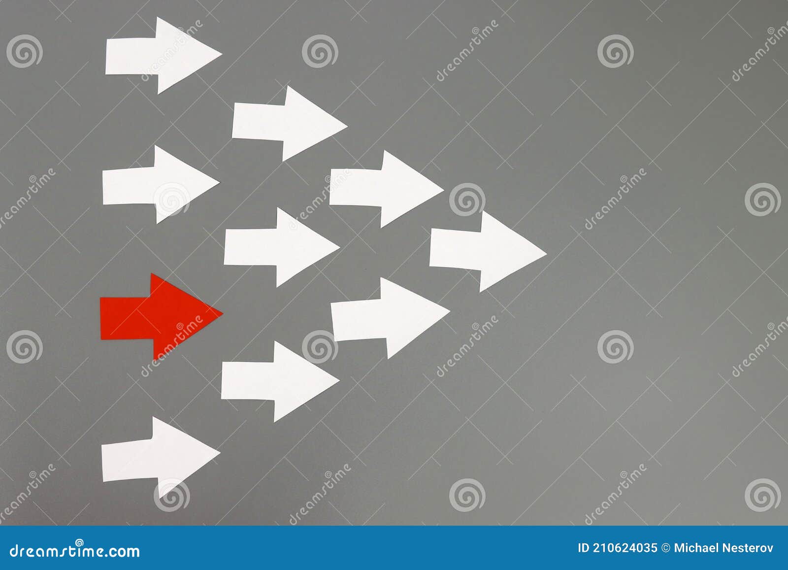 Leadership Concept with Red Arrow Leading Stock Image - Image of symbol ...