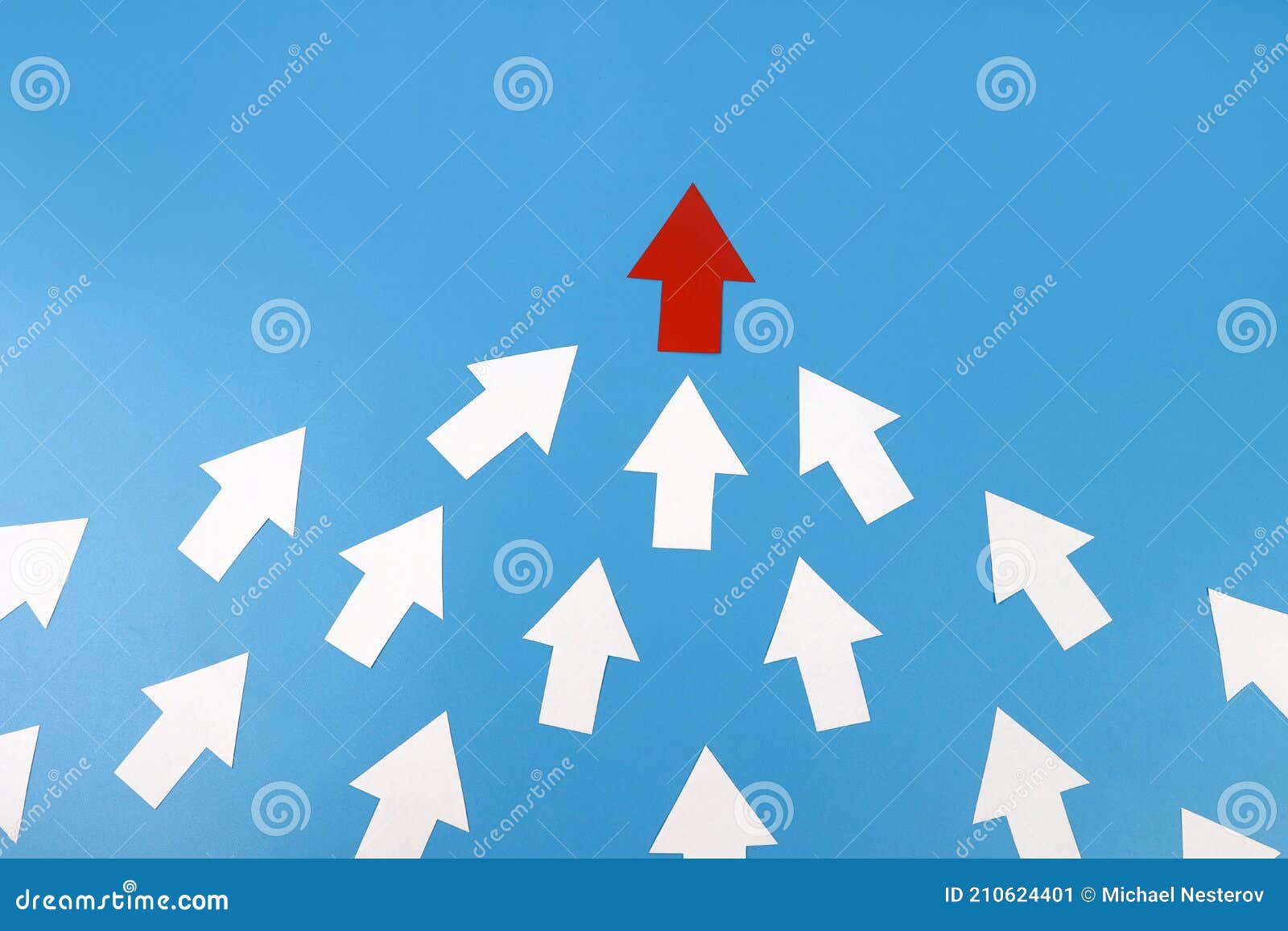 Leadership Concept with Red Arrow Leading Stock Image - Image of arrow ...