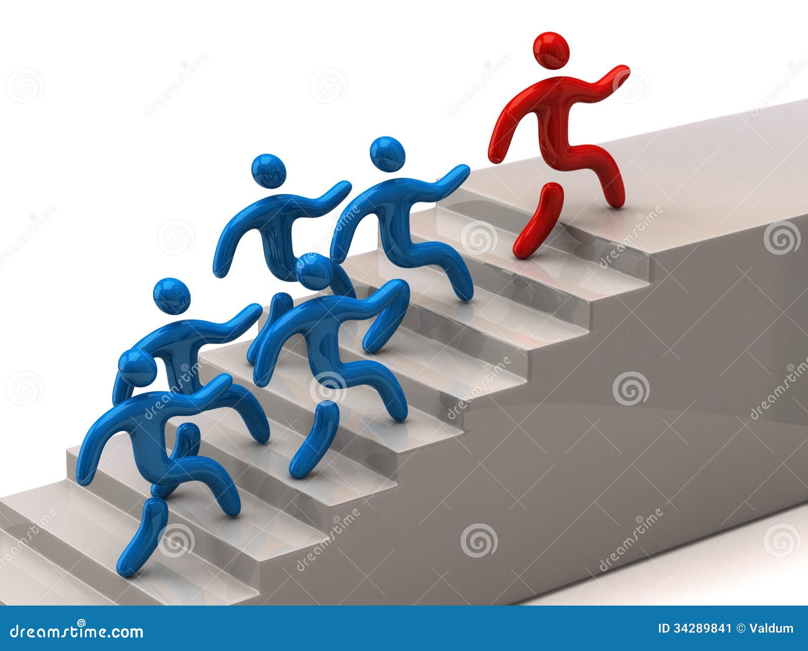 Leader Is Climbing Career Ladder. Concept Business Direction Choice ...