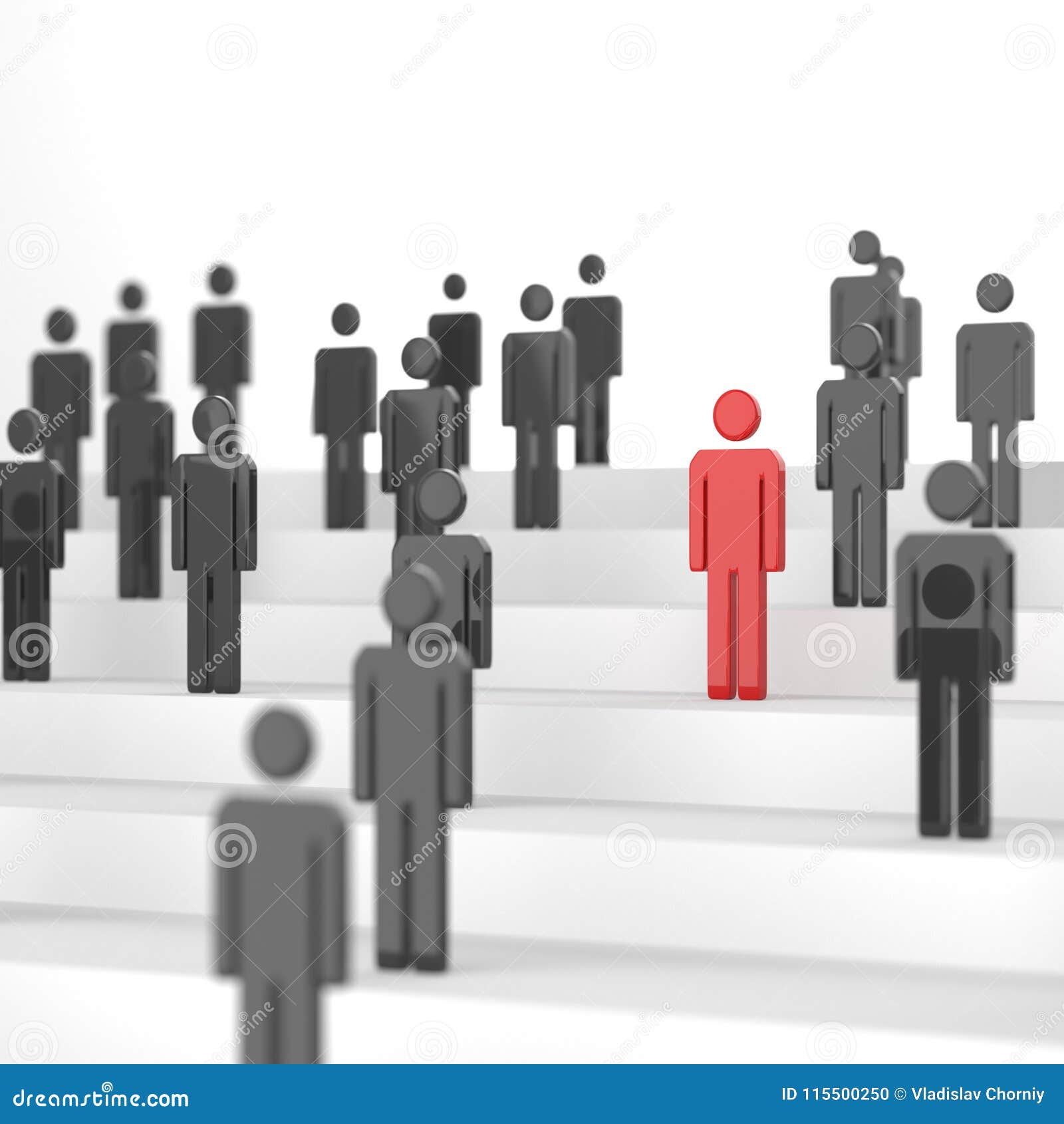 Red leader man stock illustration. Illustration of black - 115500250