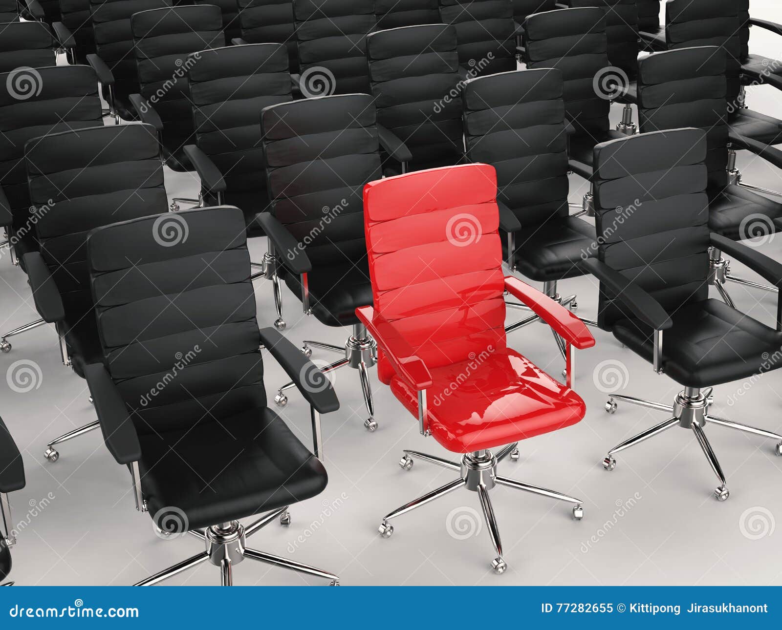 Leadership Concept with Red Office Chair Stock Illustration ...