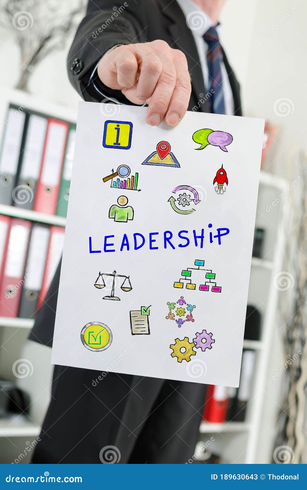 Leadership Concept Shown by a Businessman Stock Image - Image of ...