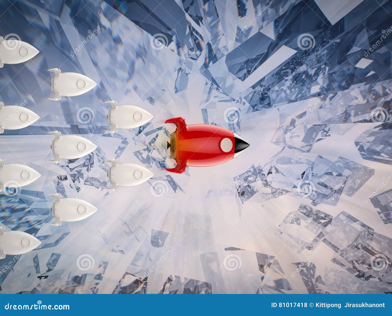 Leadership Concept with Squadron Stock Illustration - Illustration of ...