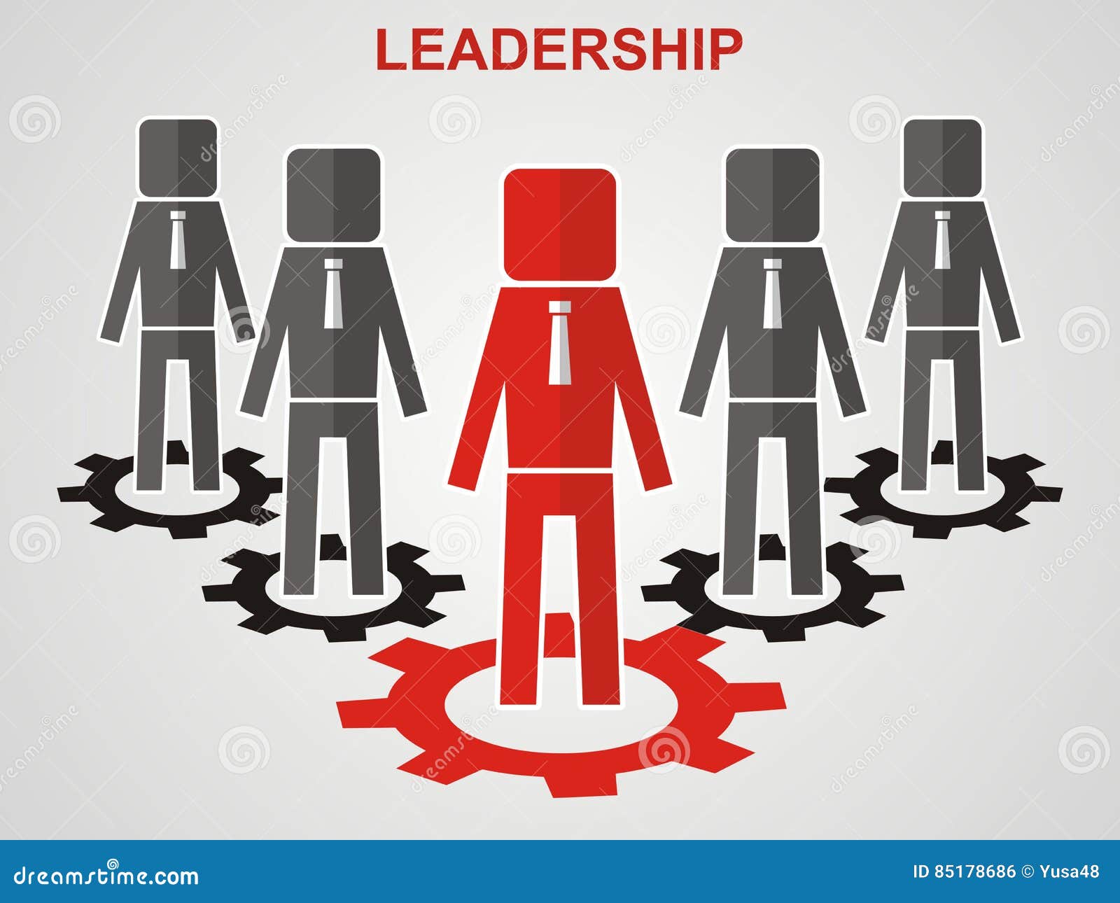 Leadership Concept. Teamwork Concept Stock Illustration - Illustration ...