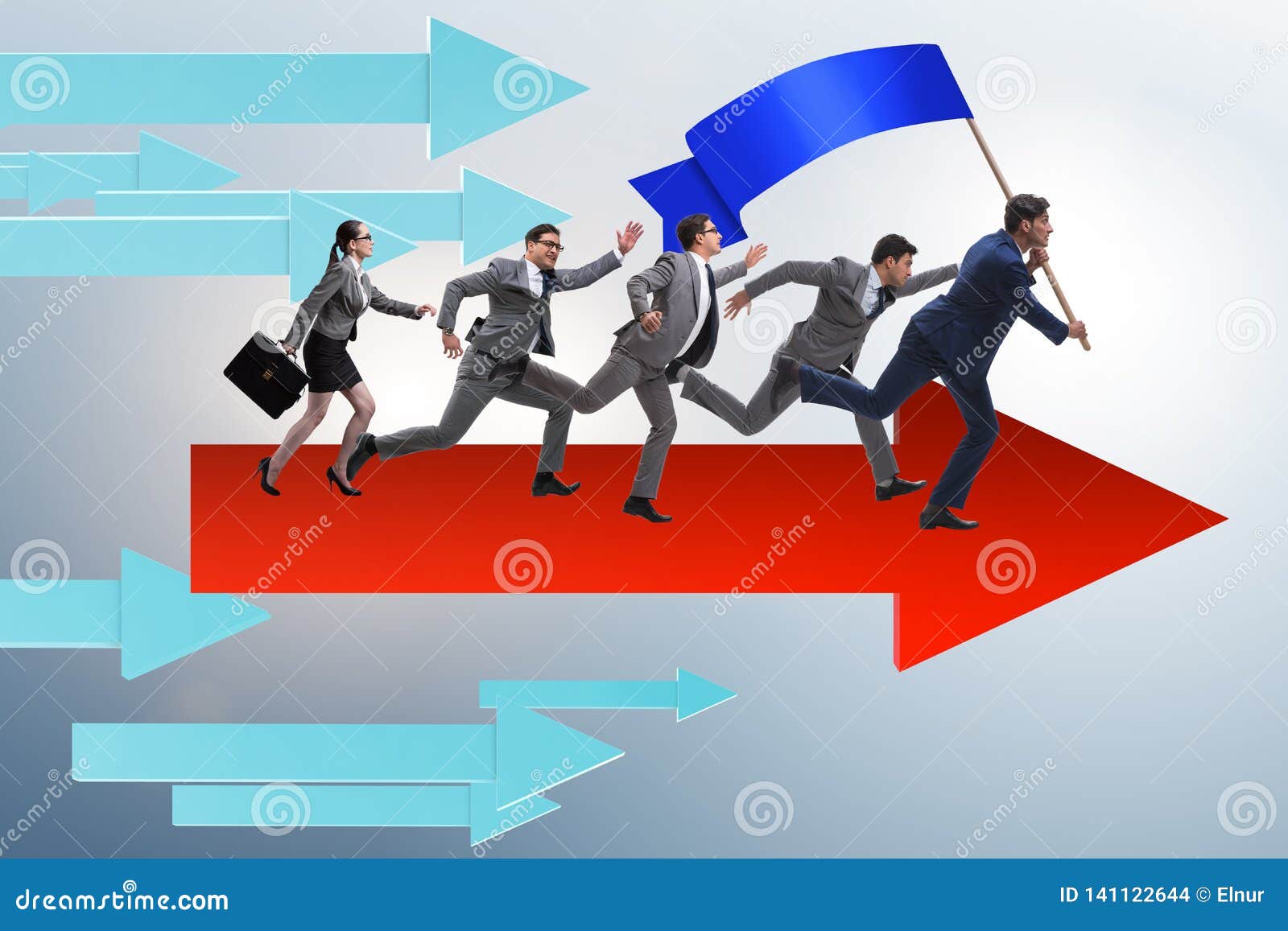 The Leadership Concept with Various Business People Stock Photo - Image ...