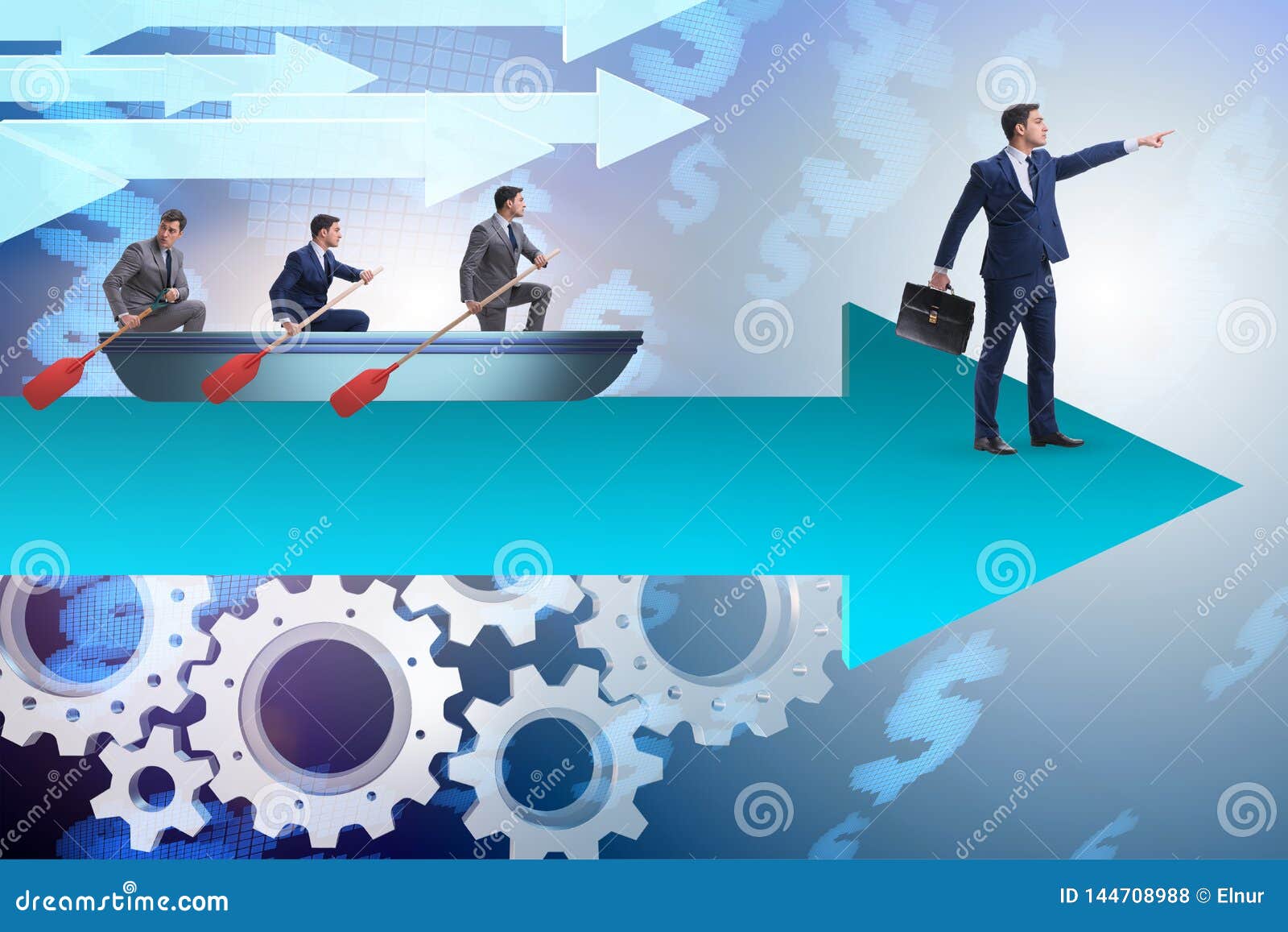 The Leadership Concept with Various Business People Stock Photo - Image ...