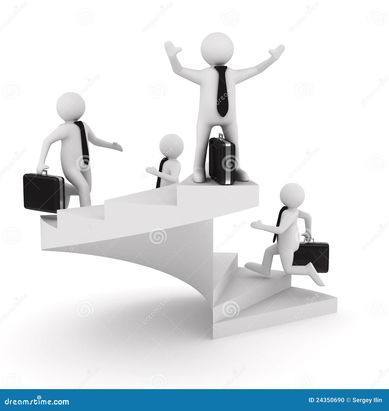 Leadership Concept on White Background Stock Illustration ...