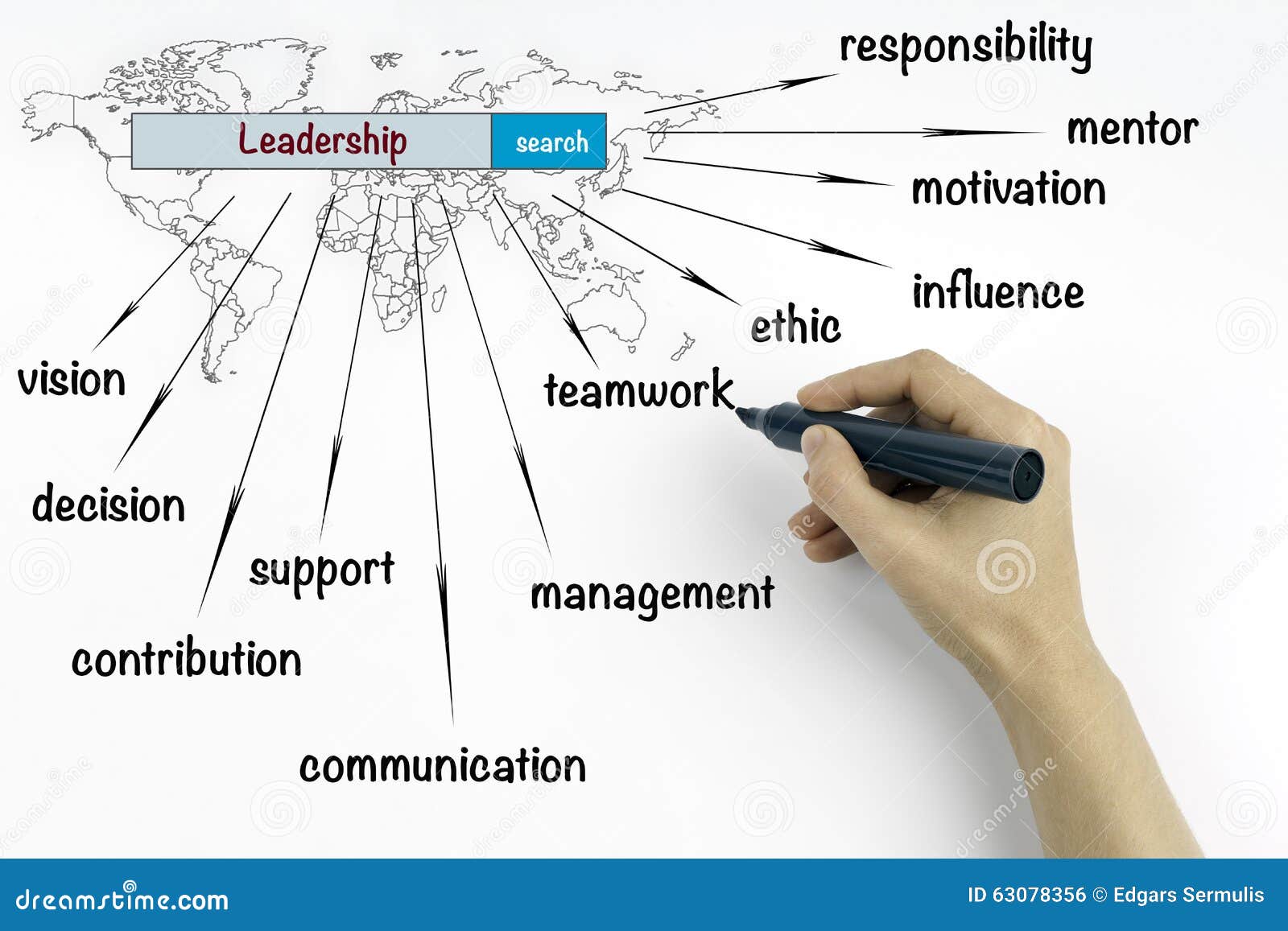 Leadership Concept on a White Background Stock Illustration ... Leadership Concept on a White Background Stock Illustration ...