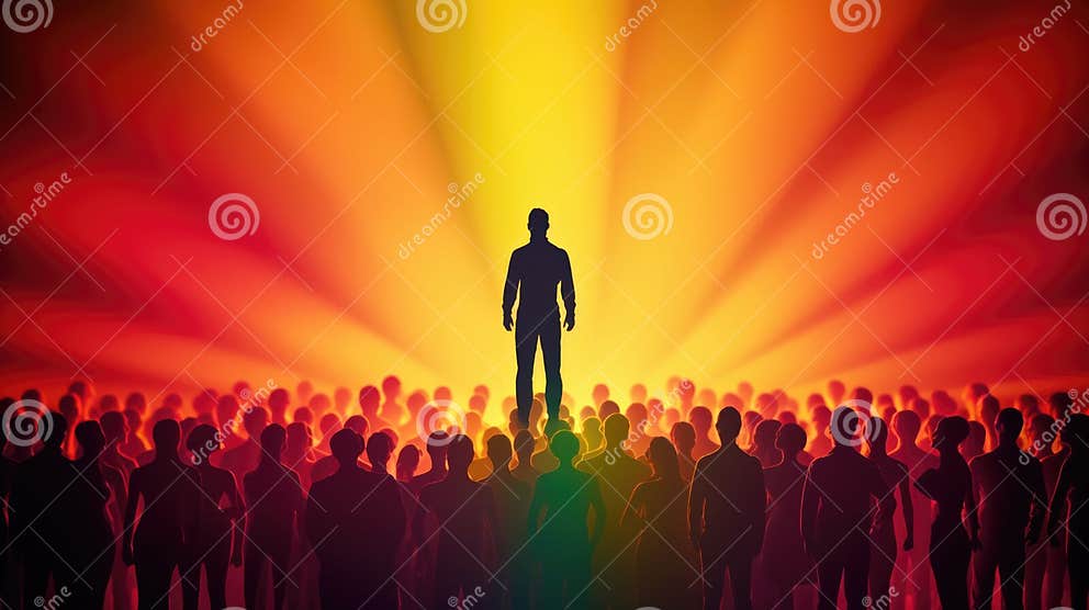 Leadership Conceptual Image, True Born Leader Standing in Front of the ... Leadership Conceptual Image, True Born Leader Standing in Front of the ...