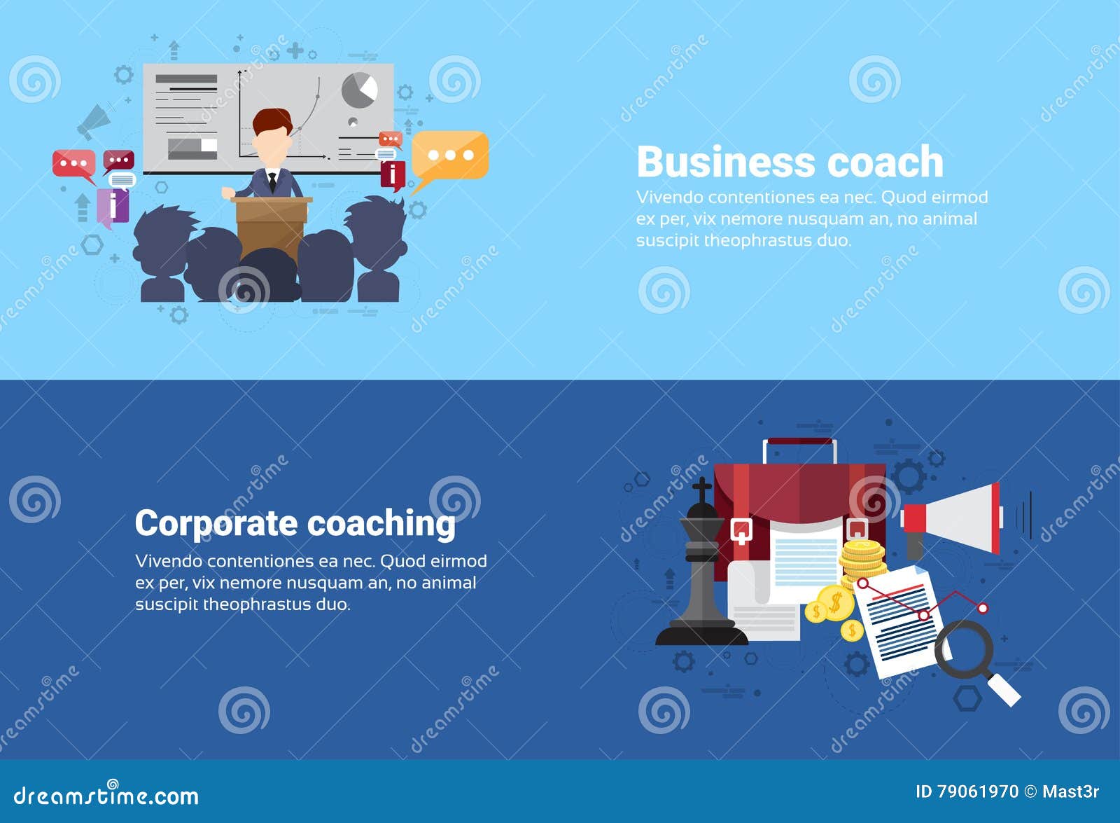 Leadership Corporate Coaching Management Business Web Banner Stock ...