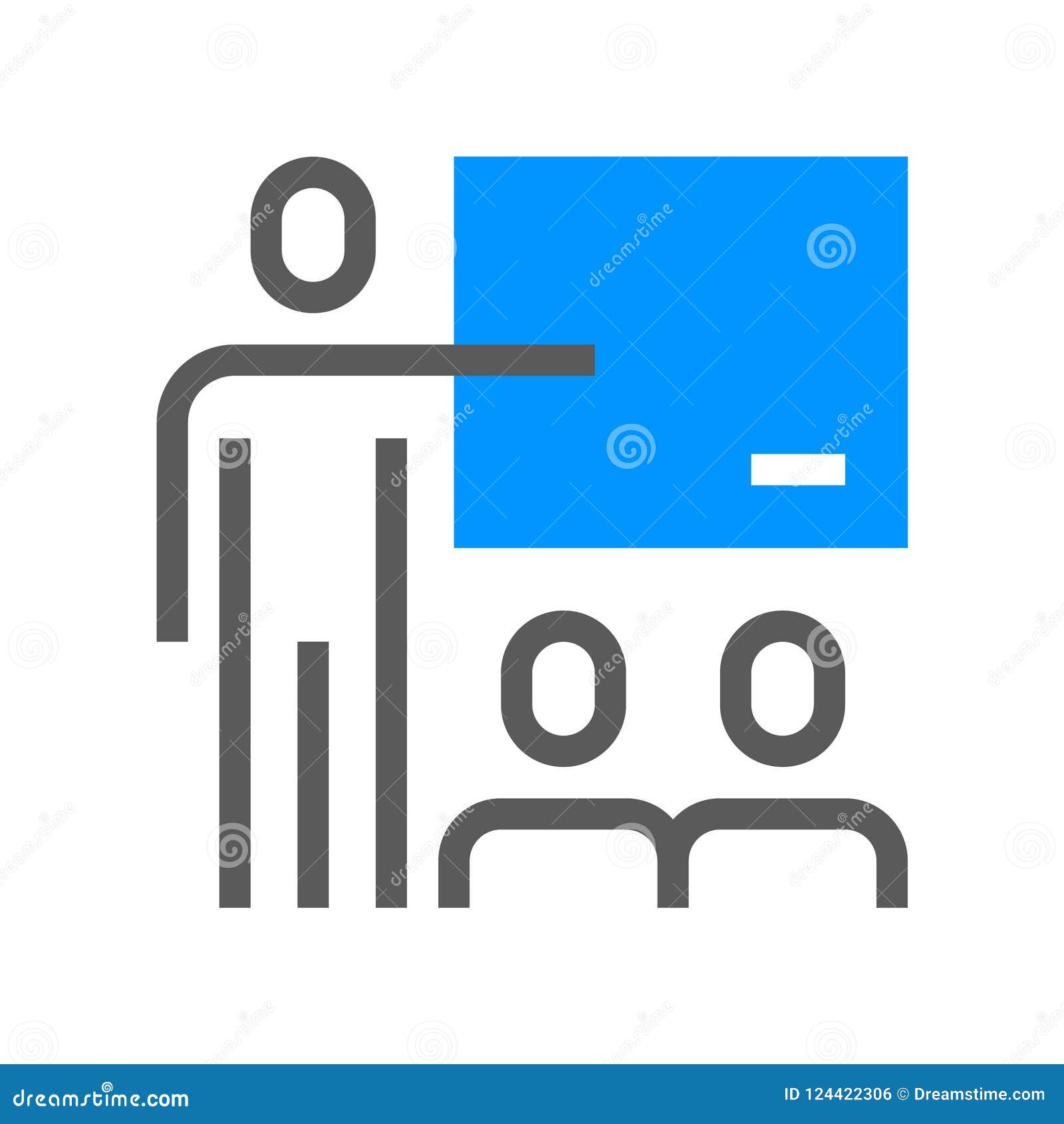 Leadership and Corporate Management Vector Flat Line Icon. Advanced ...
