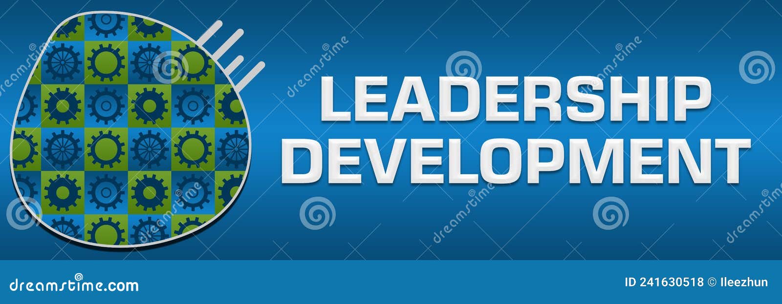 Leadership Development Blue Green Gears Texture Element Horizontal ...
