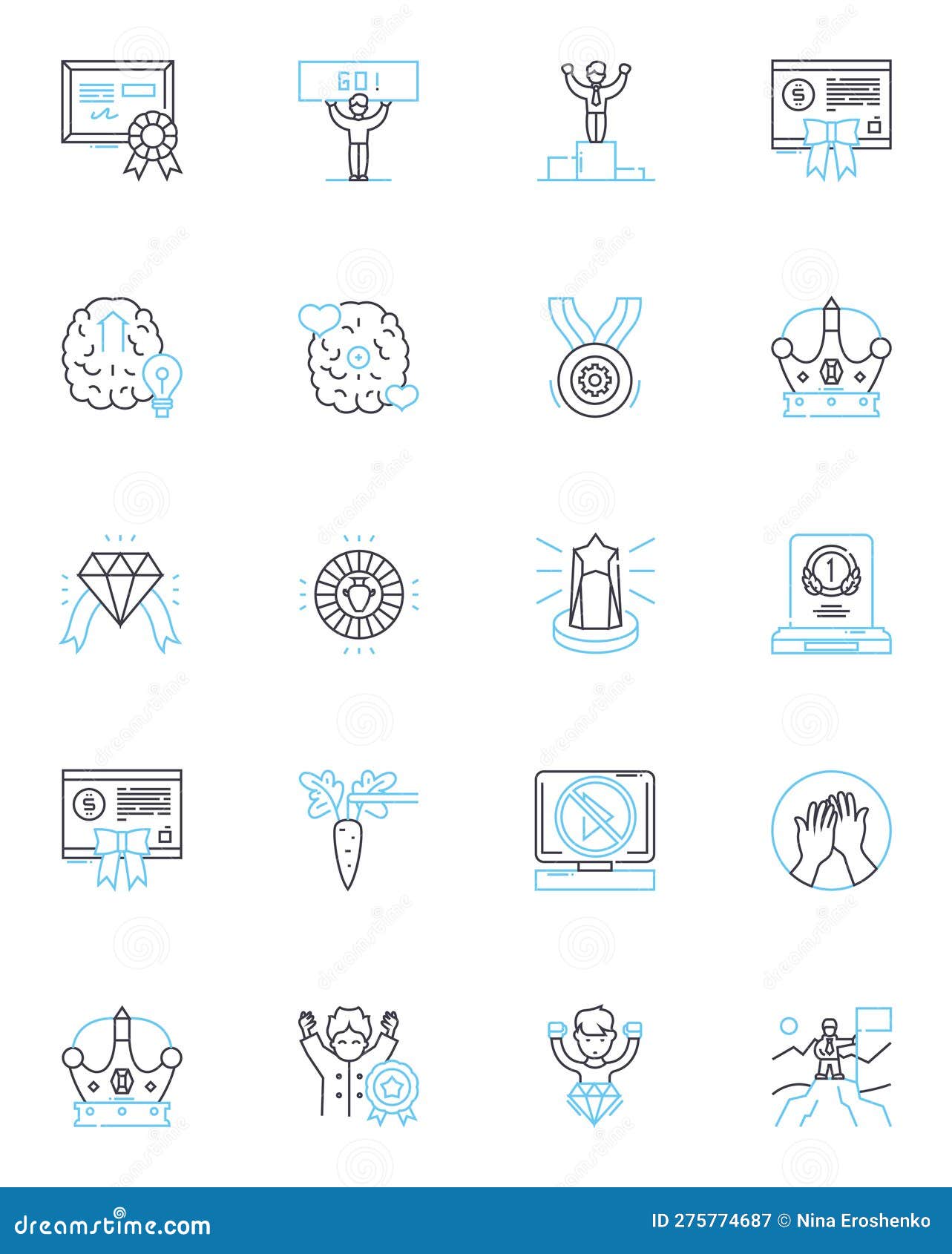 Leadership Development Linear Icons Set. Mentorship , Influence ...