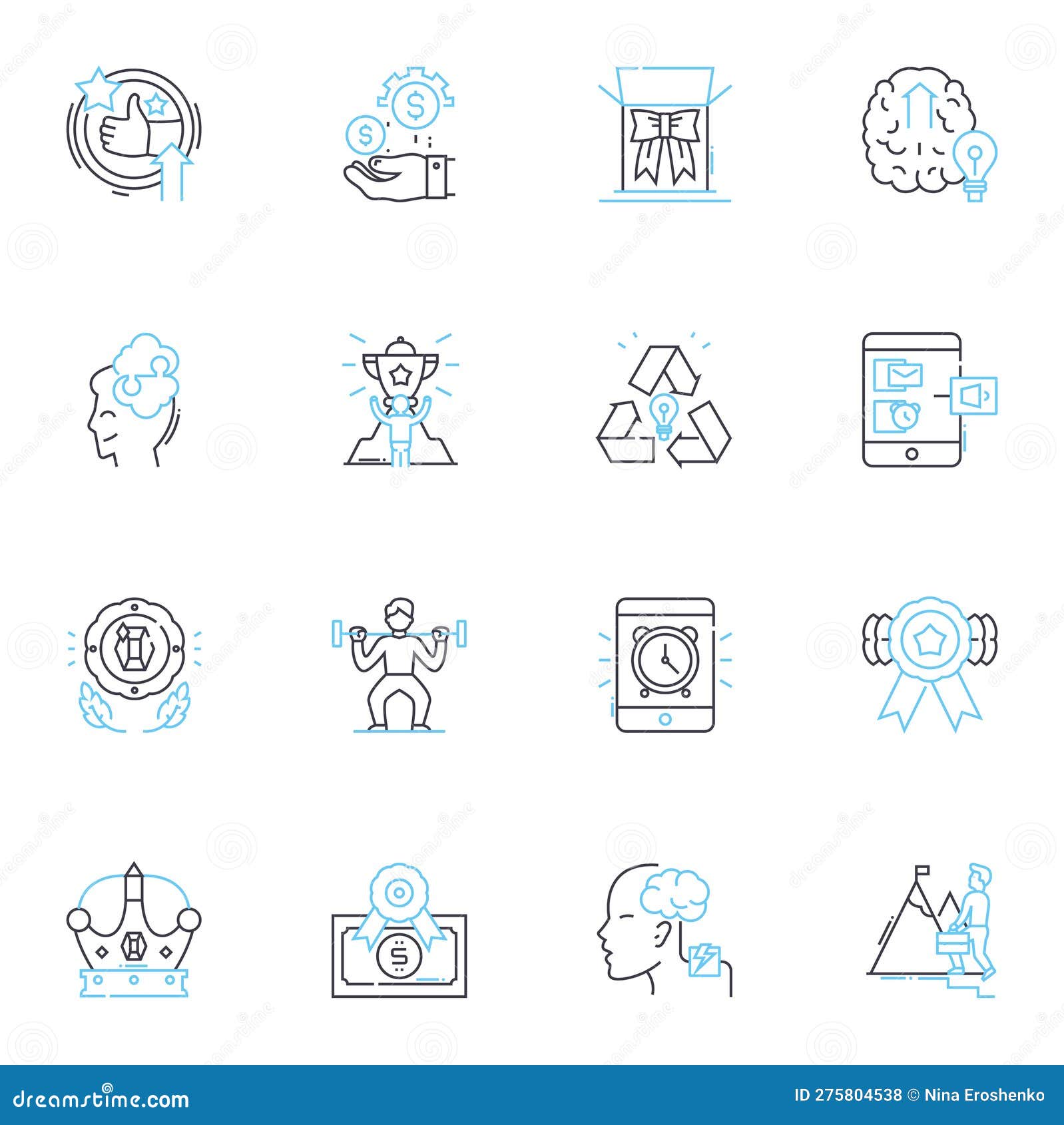 Leadership Development Linear Icons Set. Mentorship , Influence ...