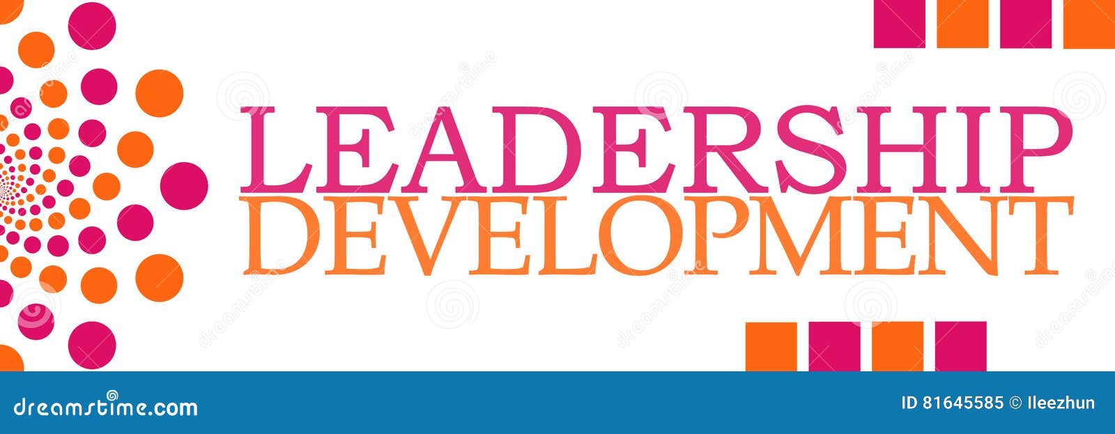 Leadership Development Pink Orange Dots Horizontal Stock Illustration ...