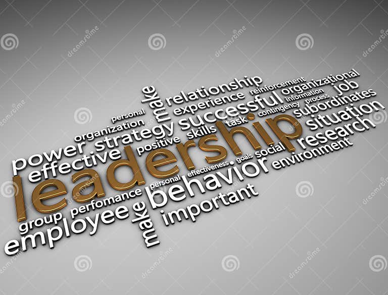 Leadership Gold 3d text stock illustration. Illustration of concept ...