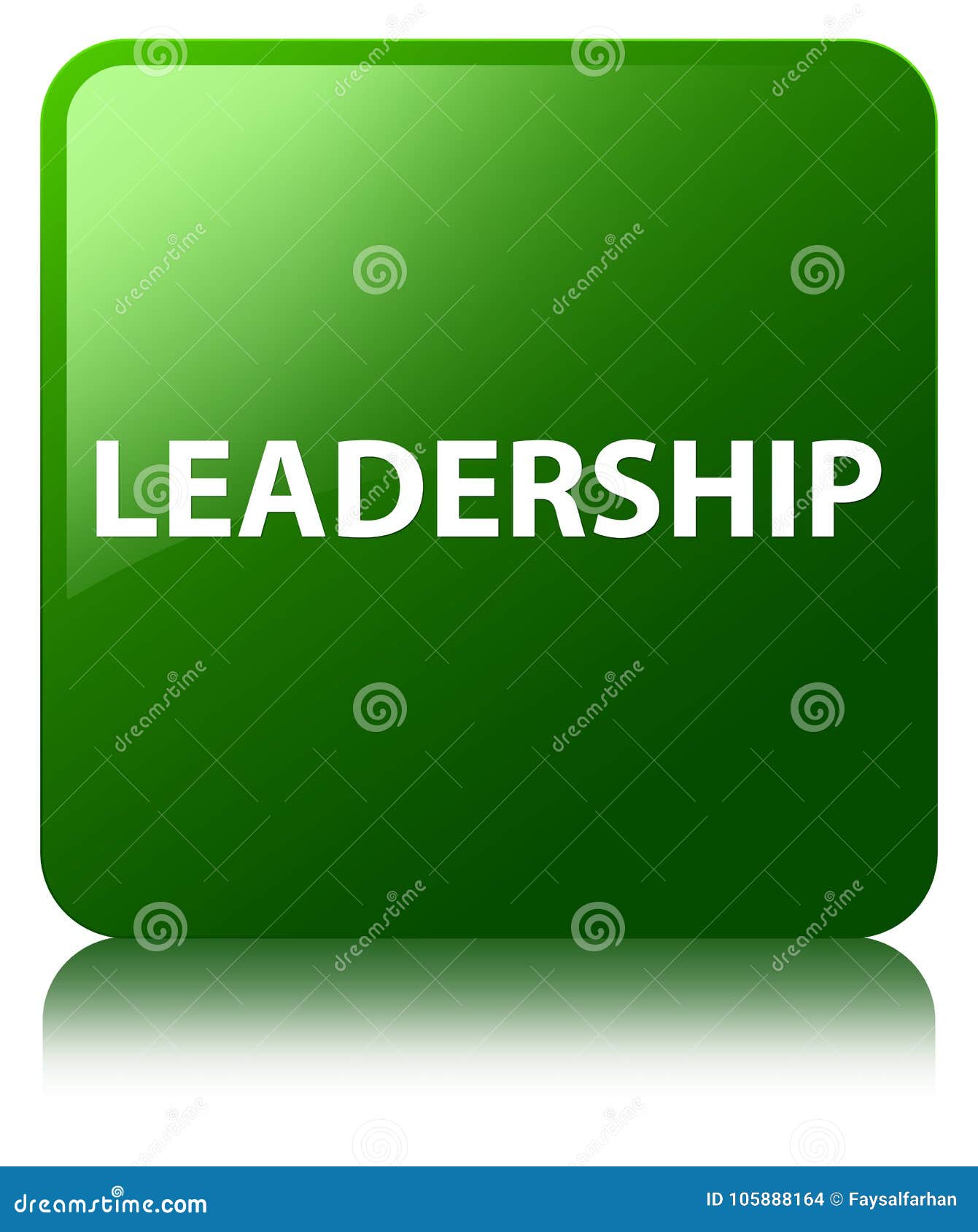 Leadership Green Square Button Stock Illustration - Illustration of ...